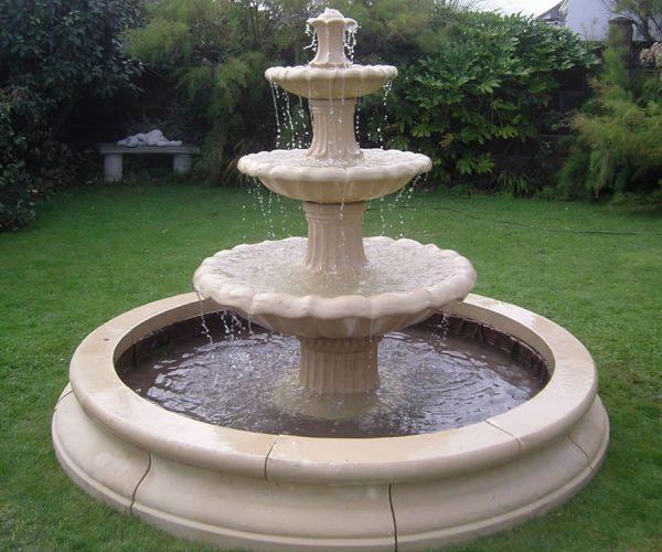 3 Tiered Windsor Fountain, Medium Cambridge Double Pool Surround ...