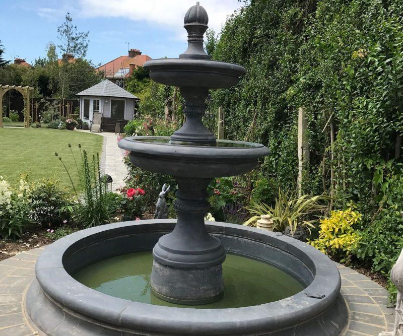 2 Tiered Edwardian Fountain, Medium Cambridge Double Pool Surround ...