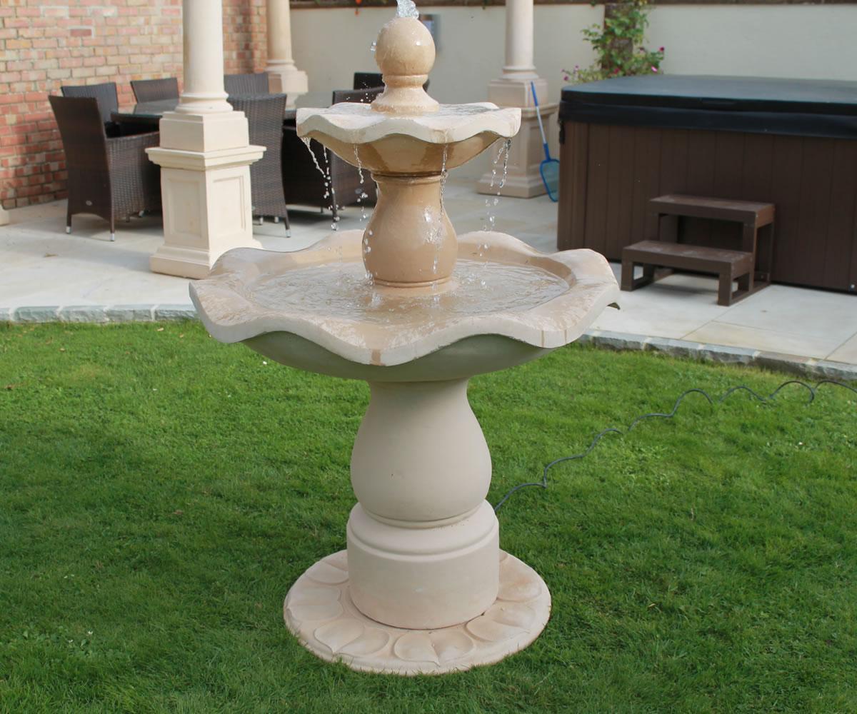 Tapas Wall Fountain - Stone Garden Fountains & Garden Water Features in UK