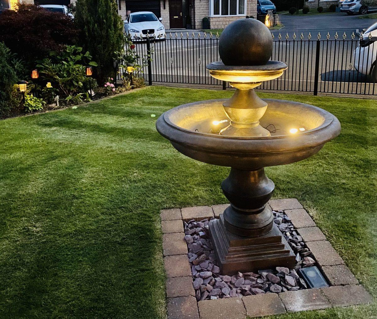 Large Regis Ball Fountain - Stone Garden Fountains & Garden Water ...