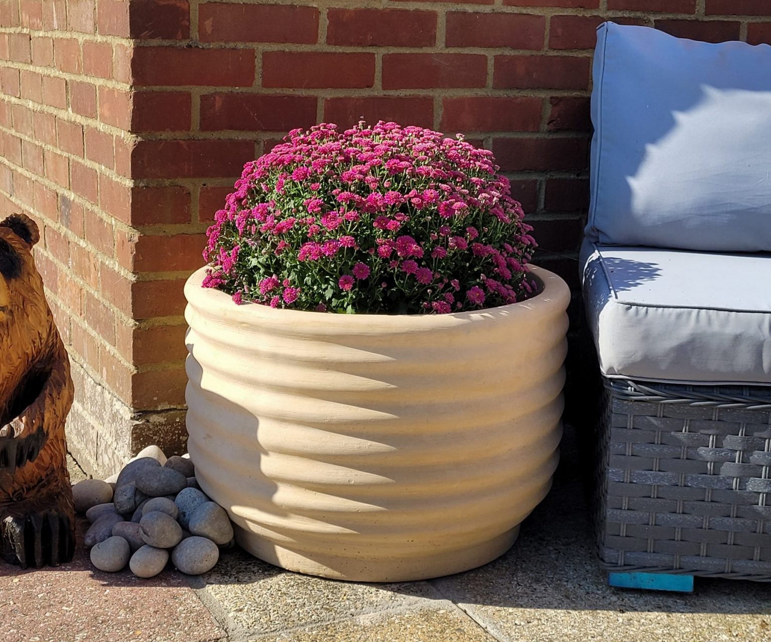 Ruffle planting tub pot - Stone Garden Fountains & Garden Water ...