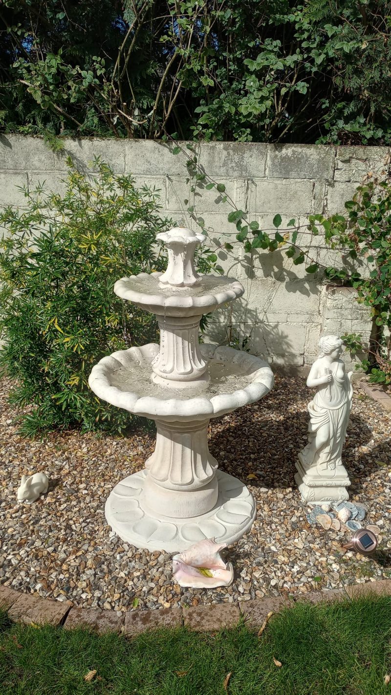 Small 2 Tiered Barcelona Fountain - Stone Garden Fountains & Garden ...