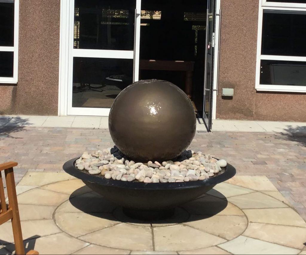 NEW PRODUCT – Extra Large Riviera water bowl with ball fountain - Stone ...