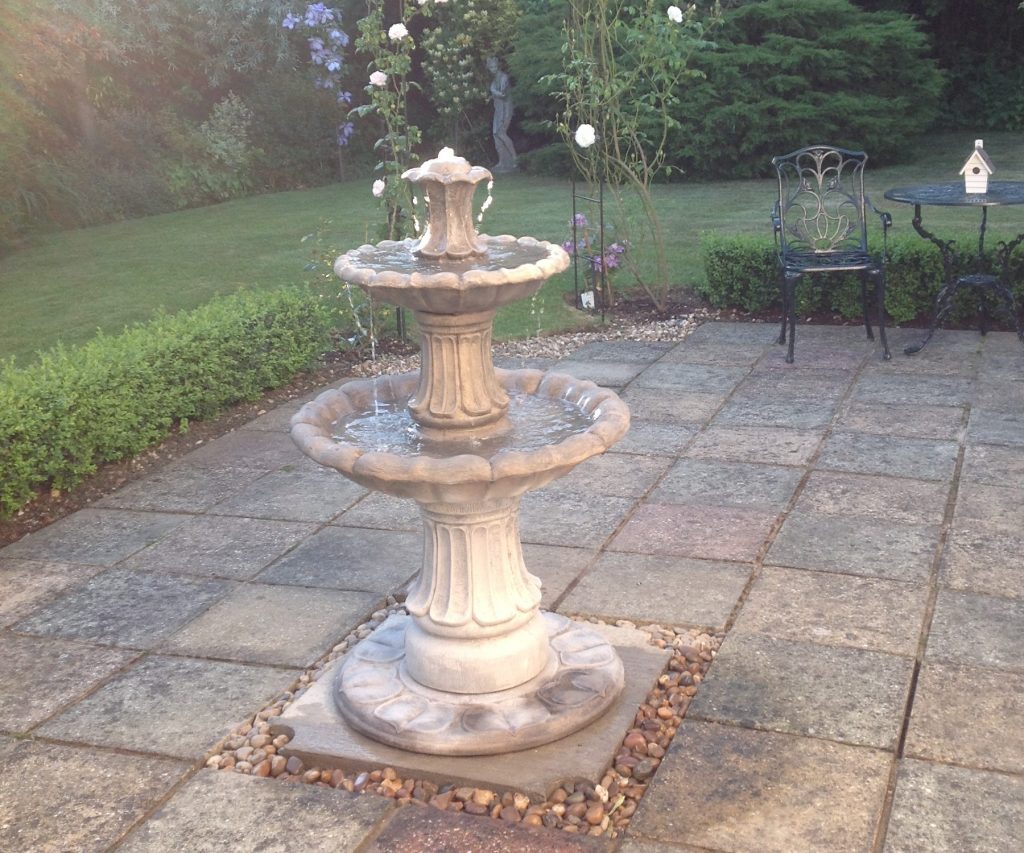 Small 2 Tiered Barcelona Fountain - Stone Garden Fountains & Garden ...