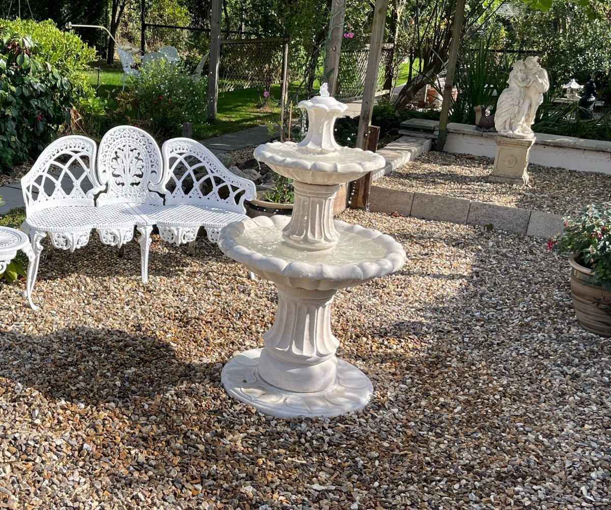 Small 2 Tiered Barcelona Fountain - Stone Garden Fountains & Garden ...